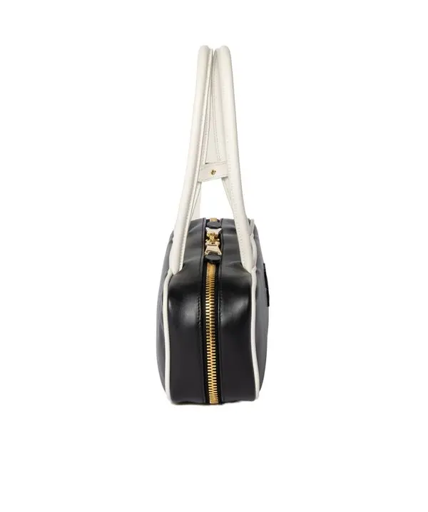 Miu Miu Beau Zipped Tote Bag - Black/white