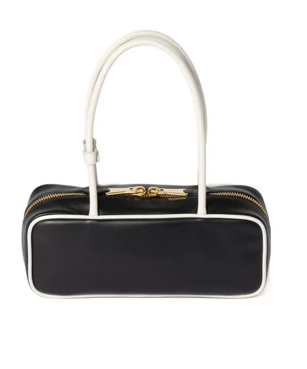 Miu Miu Beau Zipped Tote Bag - Black/white