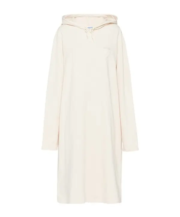 Prada Triangle-logo Drawstring Hoodie Dress