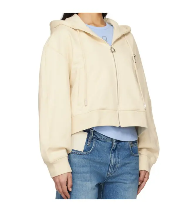 WOOYOUNGMI Zip-up Hoodie With Embroidered Patch