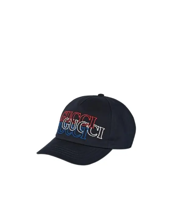 Gucci Logo Embroidered Baseball Cap - Black