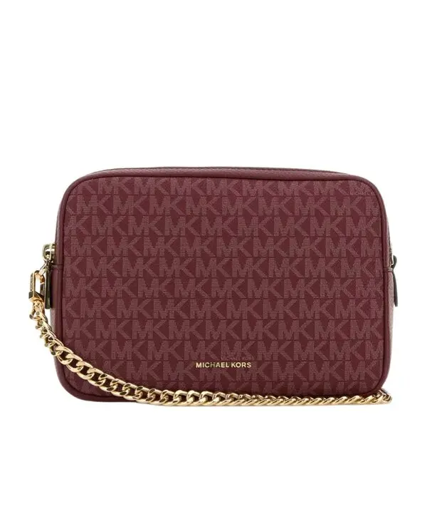 Michael Kors Bryant Medium Signature Logo Camera Crossbody Bag - Red