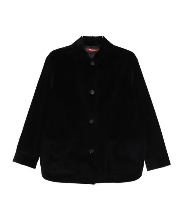 Max Mara Buttoned Corduroy Shirt - Black