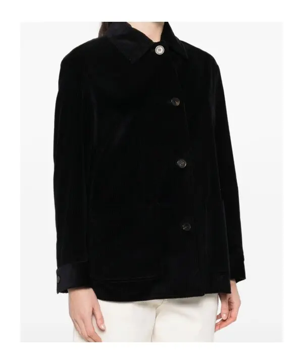 Max Mara Buttoned Corduroy Shirt - Black
