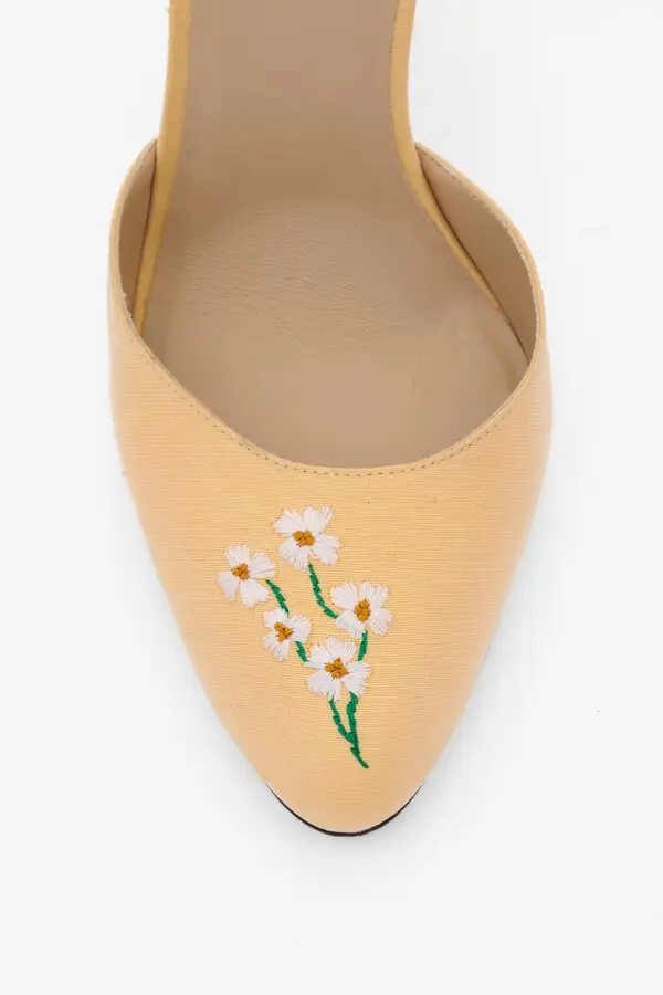 Valentino Garavani 105mm Floral Embroidered Ankle-strap Pumps