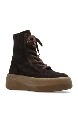 VIC MATIE Round Toe Lace-up Ankle Boots