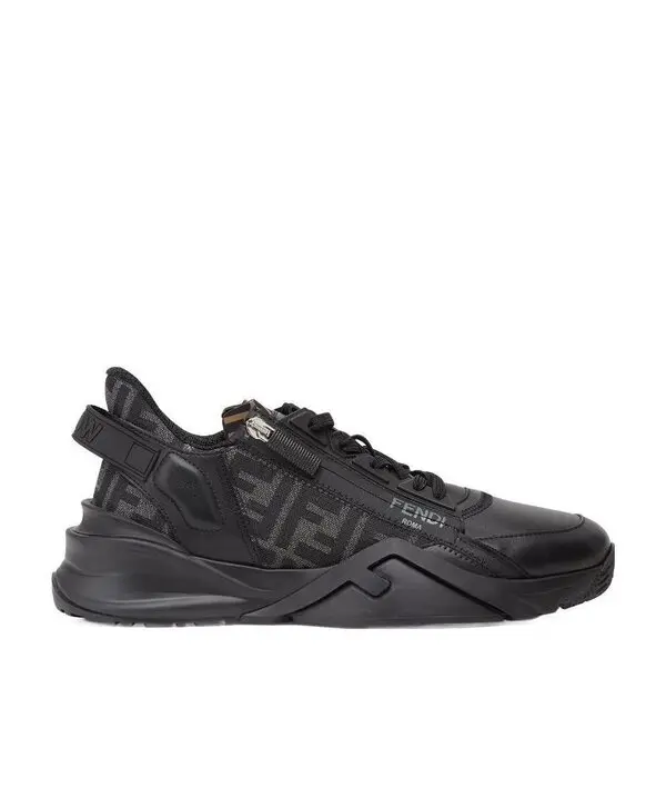 Fendi Flow Lace-up Sneakers - Black
