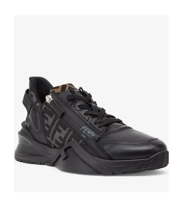 Fendi Flow Lace-up Sneakers - Black