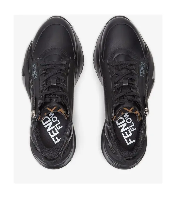 Fendi Flow Lace-up Sneakers - Black