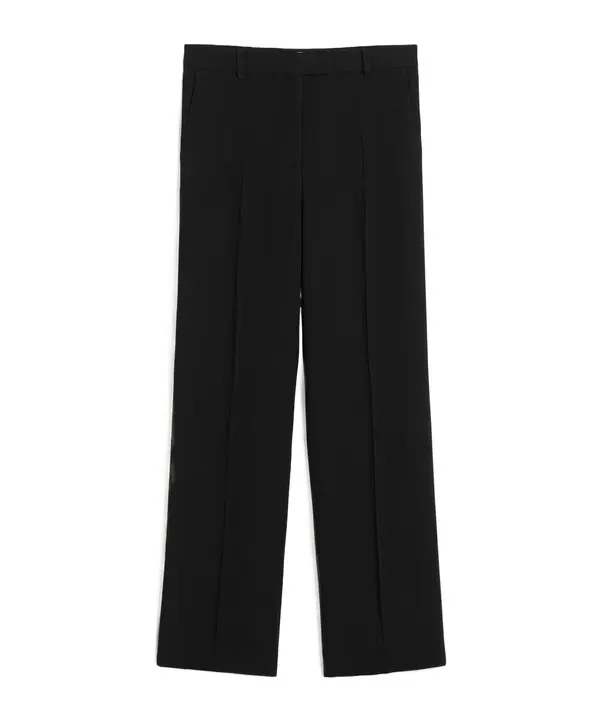 TOTEME Straight Leg Pants With Slit Cuffs