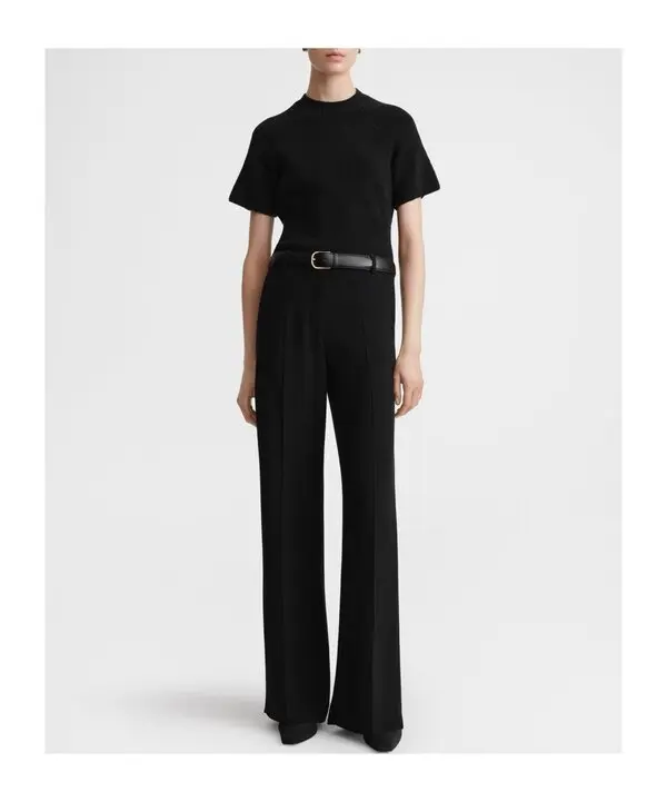 TOTEME Straight Leg Pants With Slit Cuffs