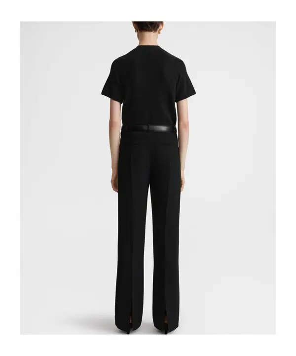 TOTEME Straight Leg Pants With Slit Cuffs