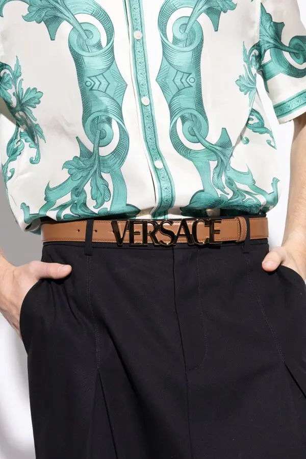 Versace Logo-lettering Belt