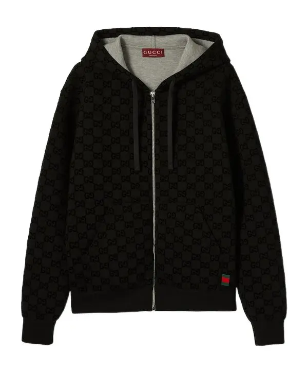 Gucci Monogrammed Zip-up Hoodie