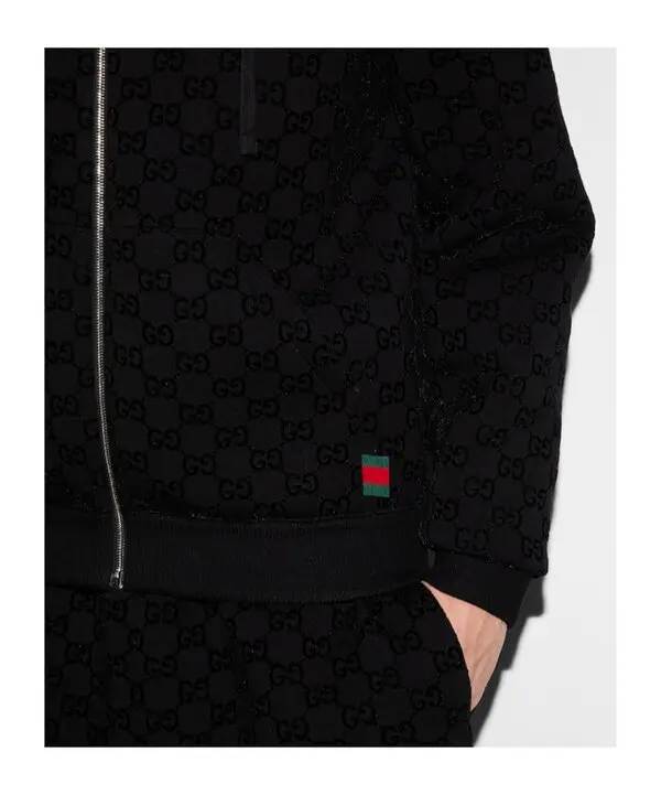 Gucci Monogrammed Zip-up Hoodie