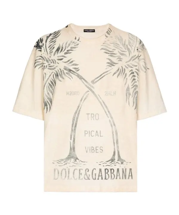 Dolce & Gabbana Dolce Gabbana Banana Tree Printed Short-sleeved T-shirt