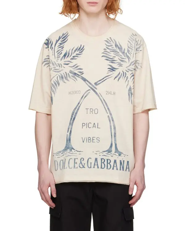Dolce & Gabbana Dolce Gabbana Banana Tree Printed Short-sleeved T-shirt
