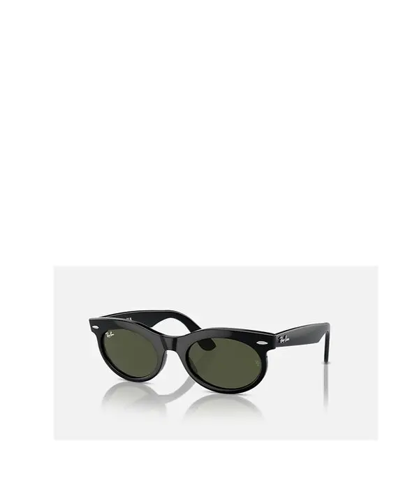 Ray-ban Wayfarer Oval Sunglasses - Polished Black