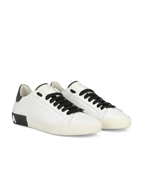 Dolce & Gabbana Portofino Lace-up Sneakers - White