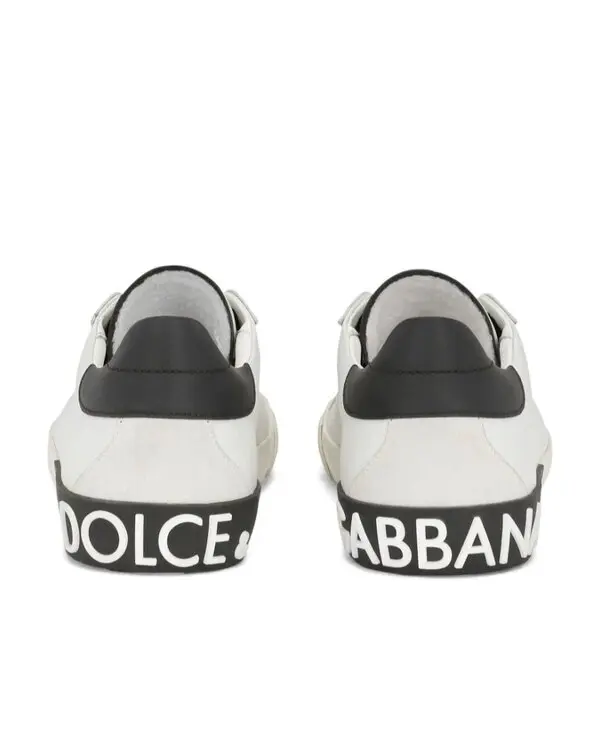 Dolce & Gabbana Portofino Lace-up Sneakers - White
