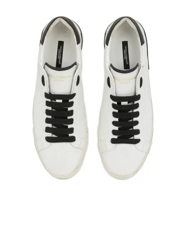 Dolce & Gabbana Portofino Lace-up Sneakers - White