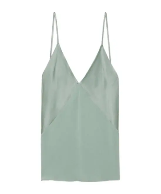 FORTE_FORTE Satin Spaghetti Strap Top - Lichene