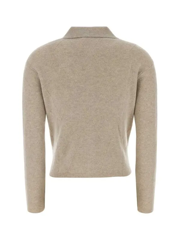 Max Mara Buttoned Knitted Cardigan - Beige