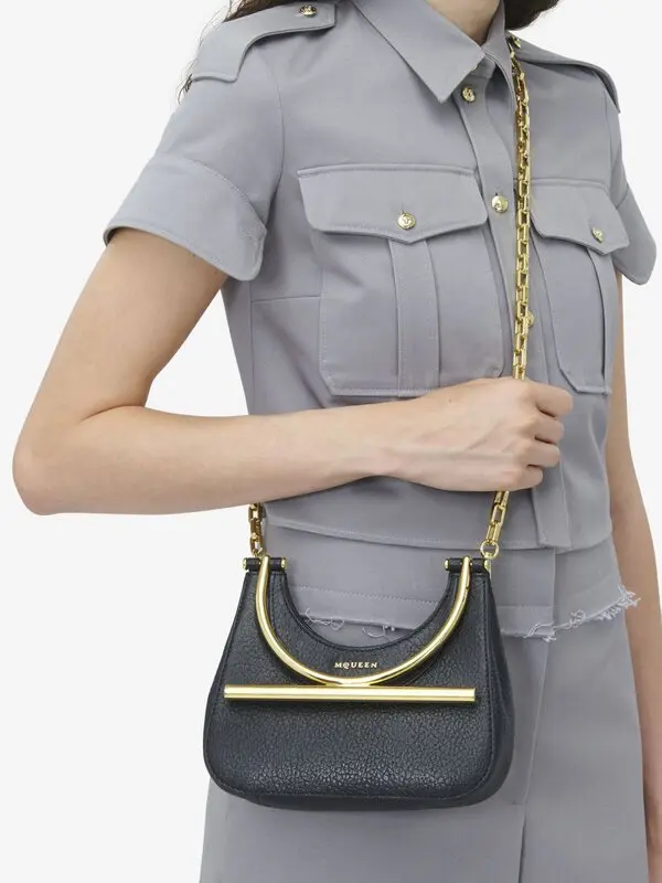 Alexander McQueen Cross-bar Mini Tote Bag - Black