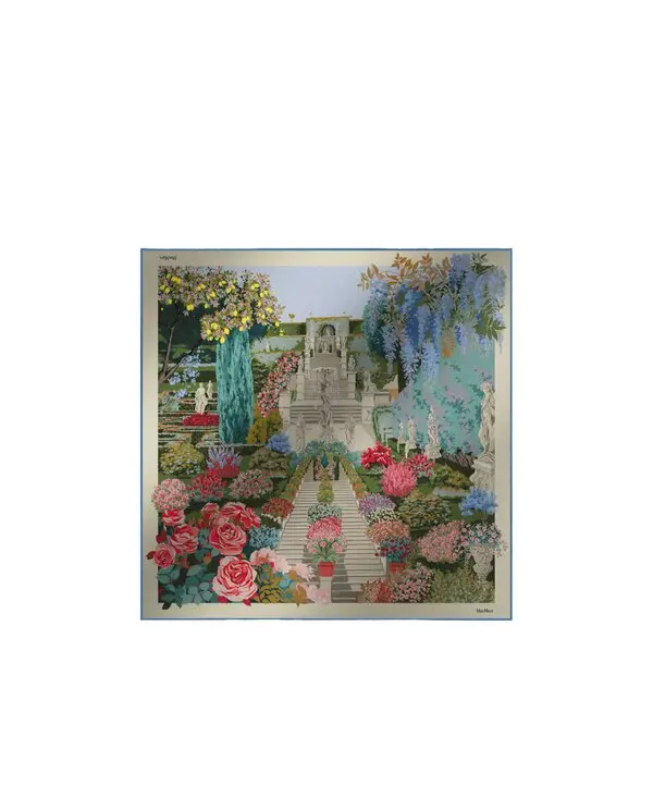 Max Mara Floral Scarf - Ivory White