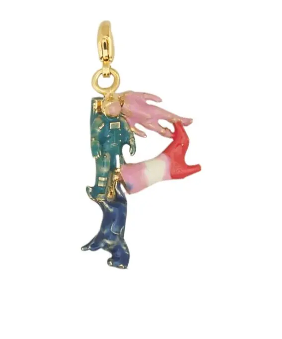Marni Alphabet "p" Pendant With Enamel Motifs - Multi-color