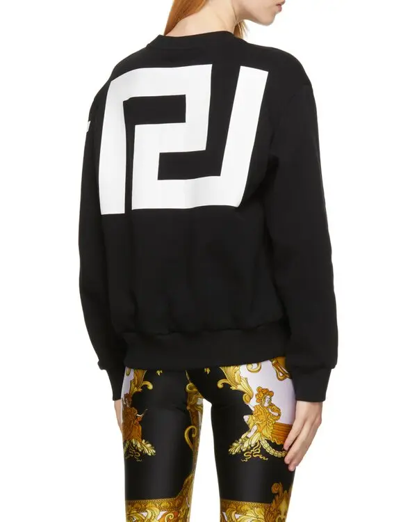 Versace Logo Print Crewneck Sweatshirt