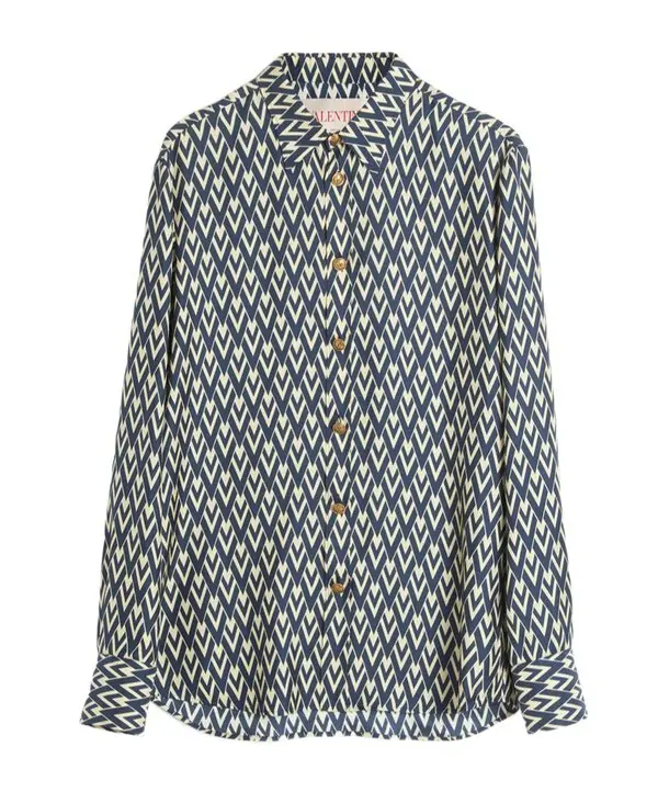Valentino Garavani Curved Hem Button-up Shirt
