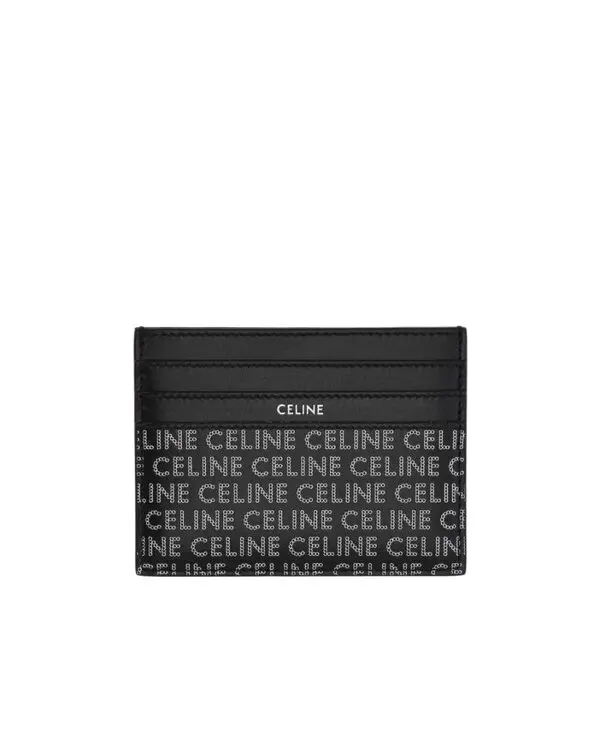 Celine Logo Card Bag - Black
