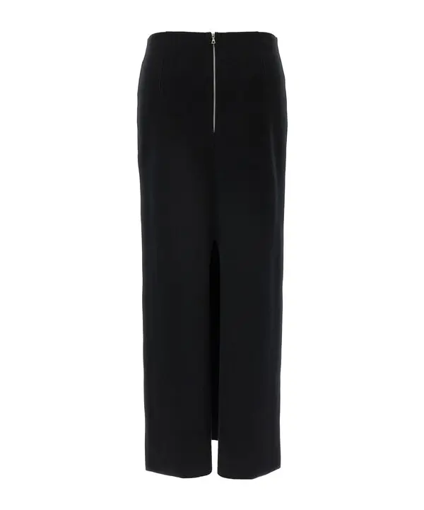 Auralee Stretch Double Face Knit Maxi Skirt - Black