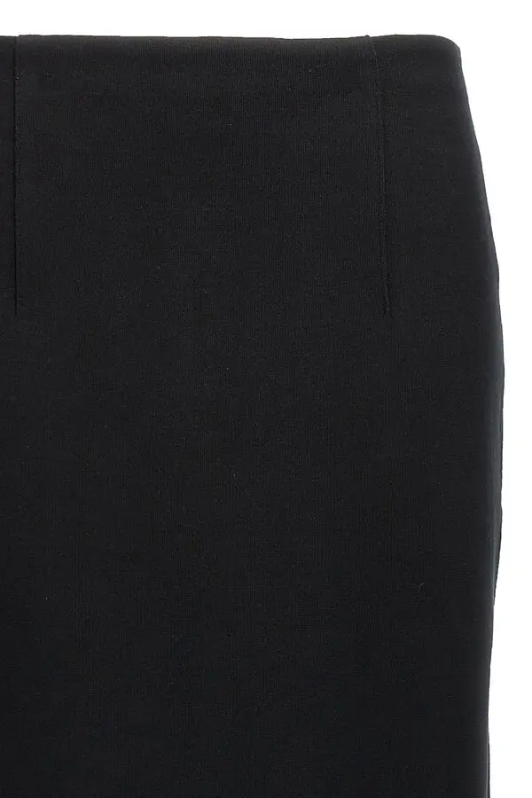 Auralee Stretch Double Face Knit Maxi Skirt - Black