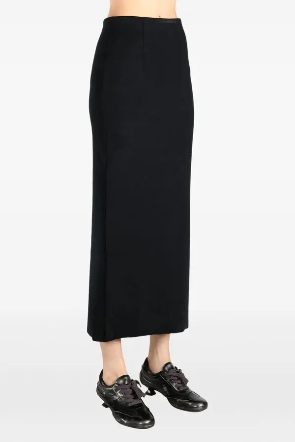 Auralee Stretch Double Face Knit Maxi Skirt - Black