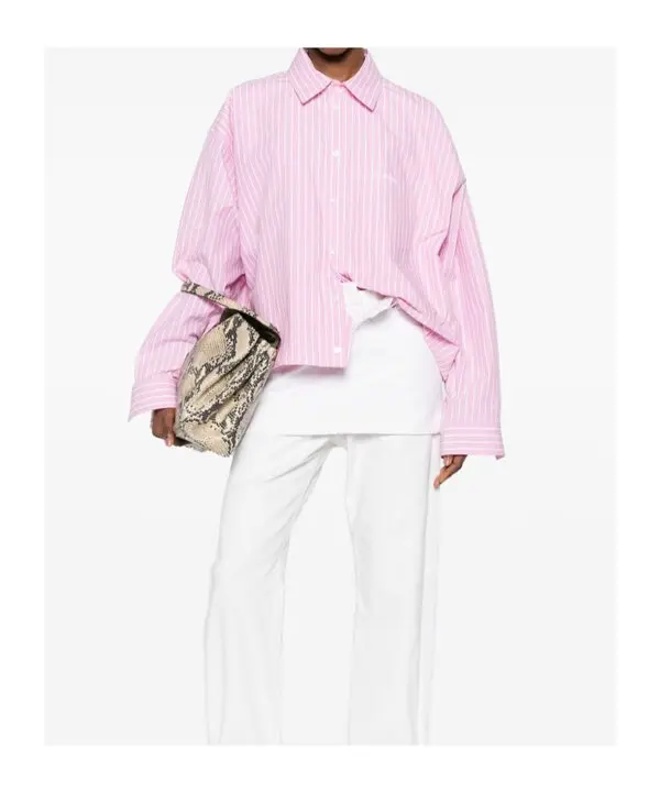 Balenciaga Striped Long Sleeve Shirt