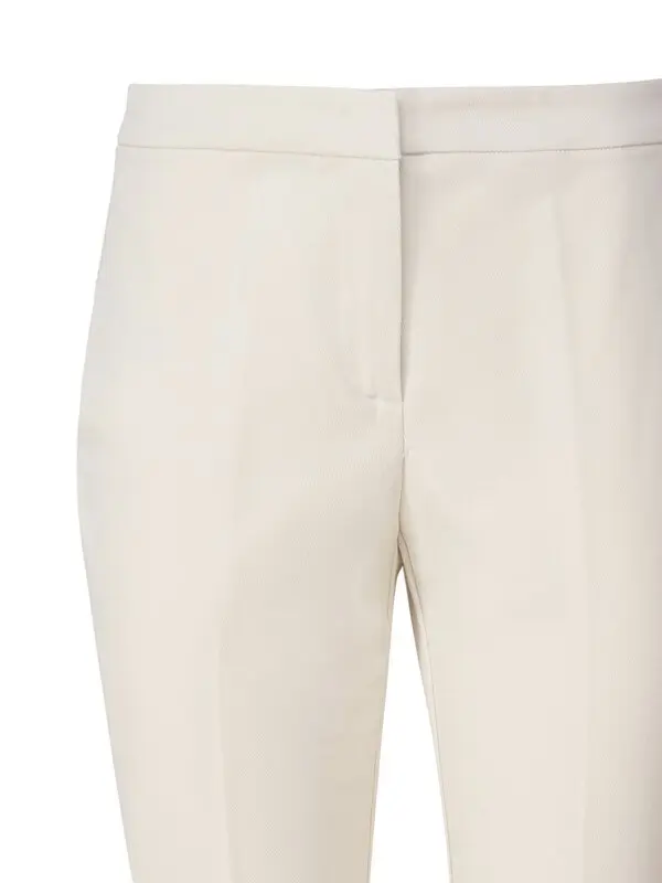 Pinko Straight Leg Pleated Trousers With Front Crease And Rear Slit Details