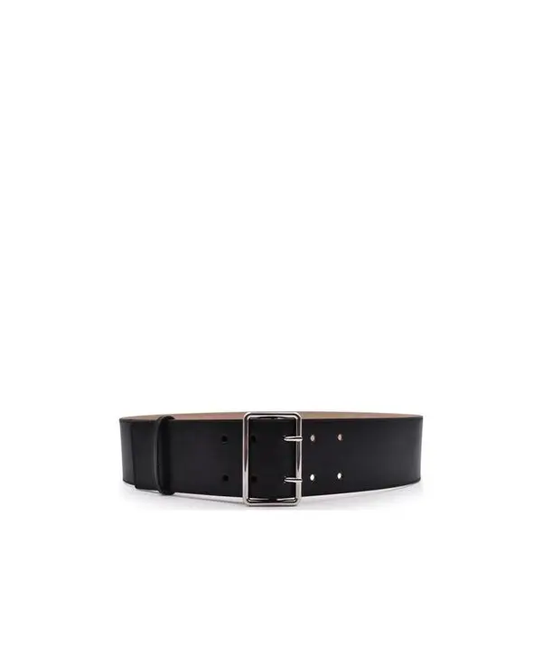 Alexander McQueen Wide Military Belt - Black