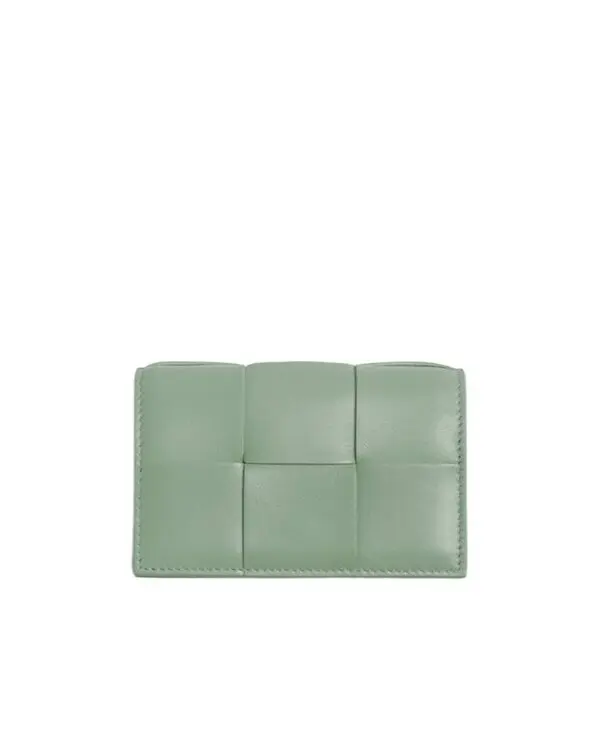 Bottega Veneta Intrecciato Business Card Holder - Green