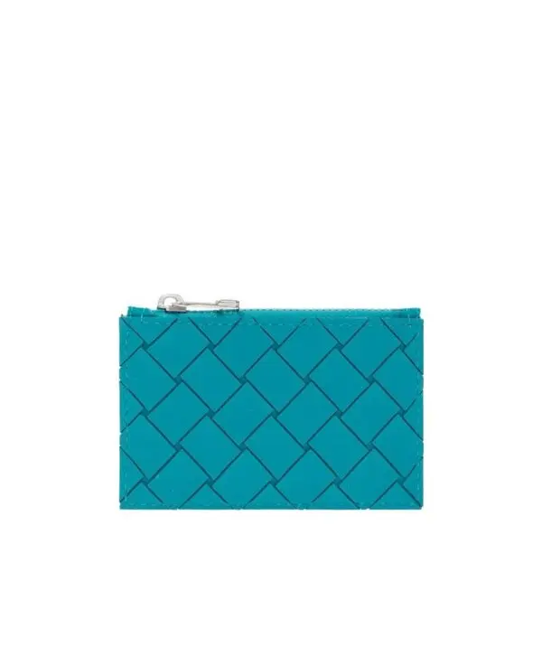 Bottega Veneta Quilted Zip-up Wallet - Green