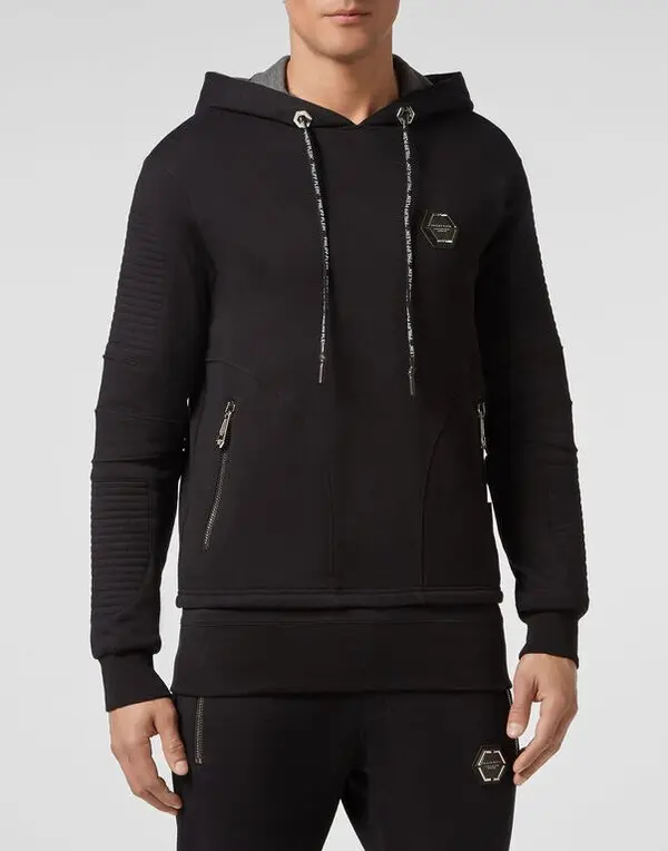 Philipp Plein Logo Detail Hooded Sweatshirt