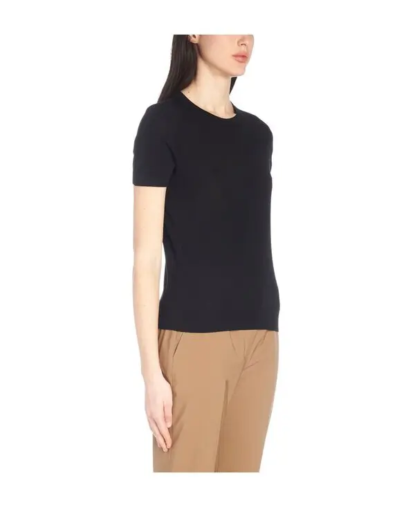 Theory Fine-knit Crewneck T-shirt - Black