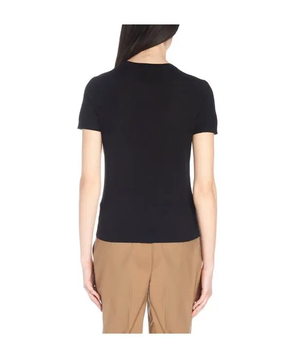 Theory Fine-knit Crewneck T-shirt - Black