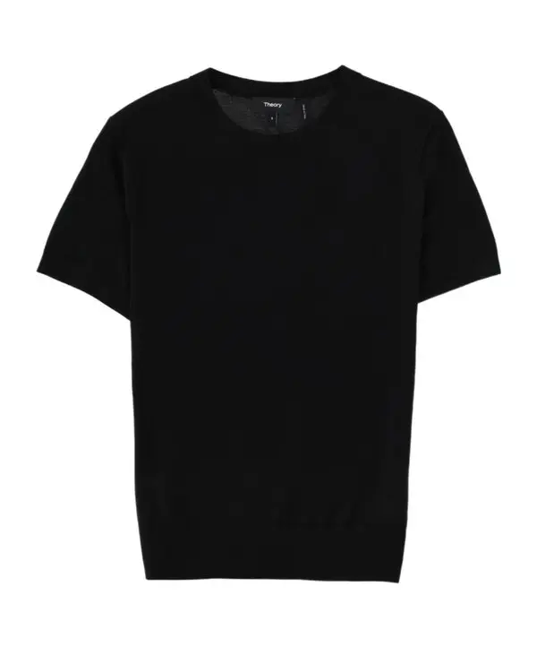 Theory Crew Neck Short Sleeve Knitted Top