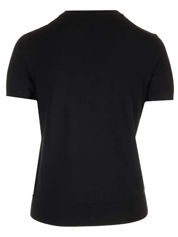 Theory Crew Neck Short Sleeve Knitted Top