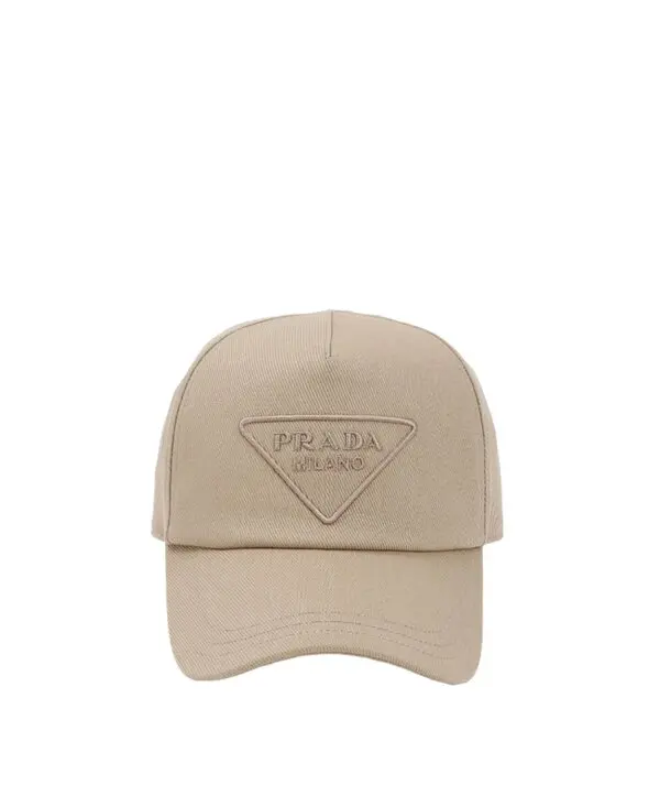 Prada Denim Baseball Cap - Nude