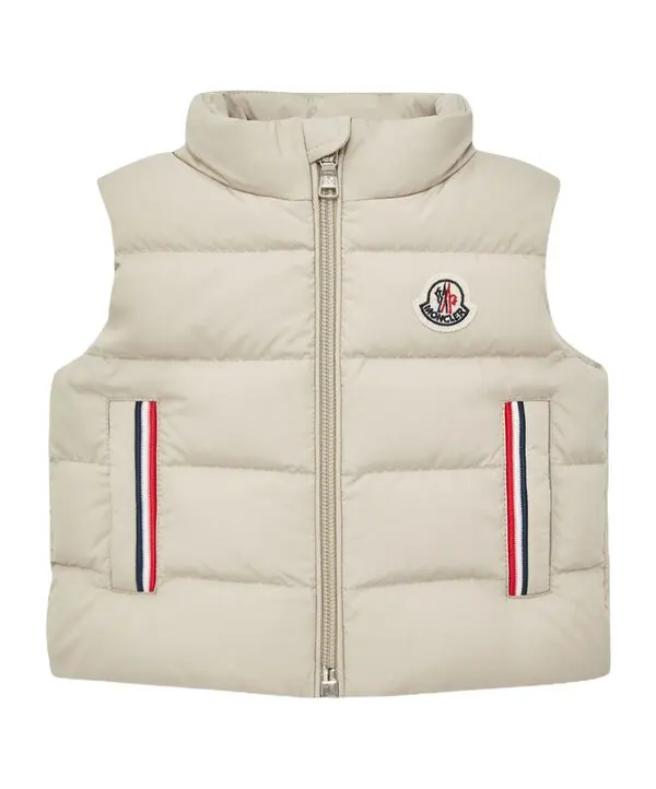 Moncler Padded Vest With Tricolor Trim