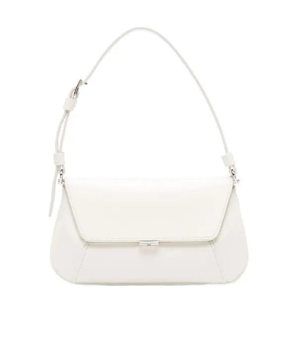 Amina Muaddi Top Handle Shoulder Bag - White