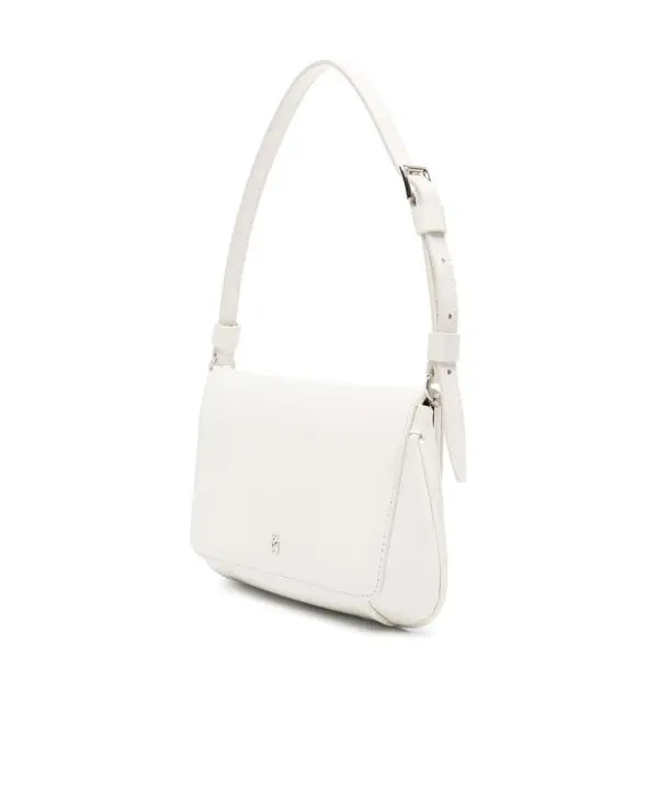 Amina Muaddi Top Handle Shoulder Bag - White